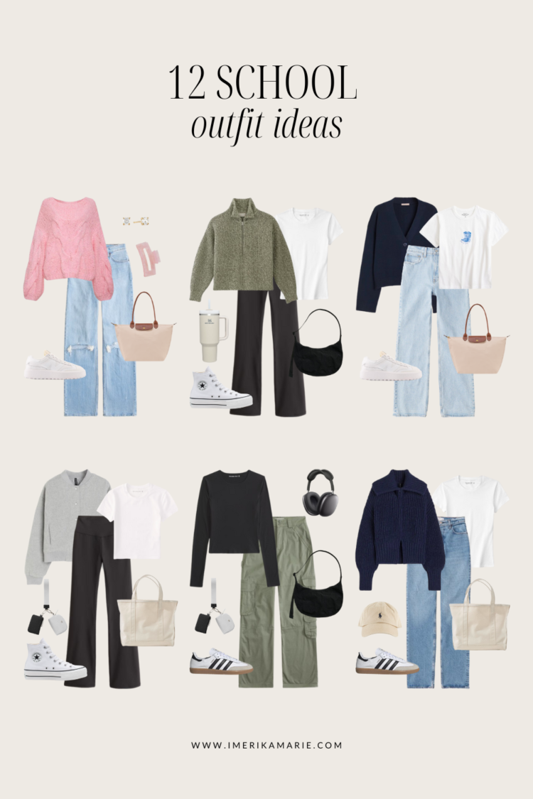12 School Outfit Ideas: College + High School | Erika Marie