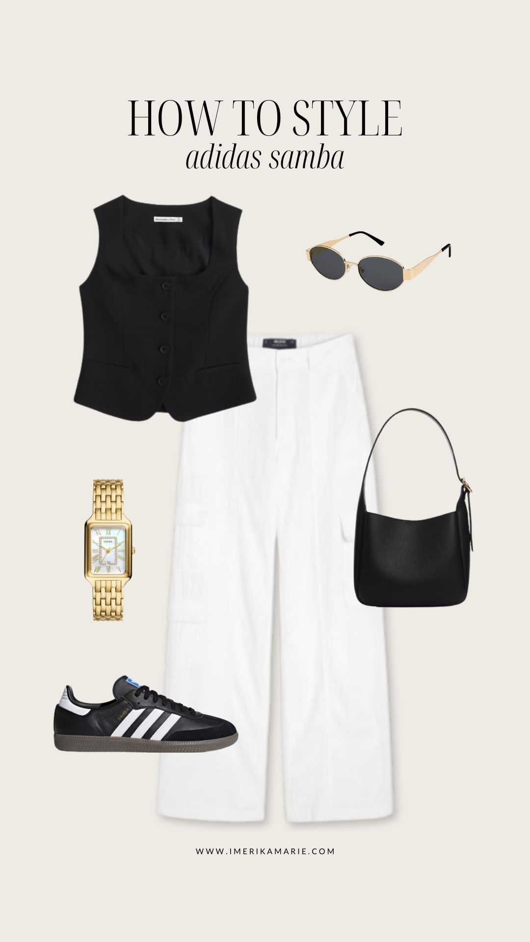 10 Ways to Style Black Adidas Samba Sneakers | Erika Marie