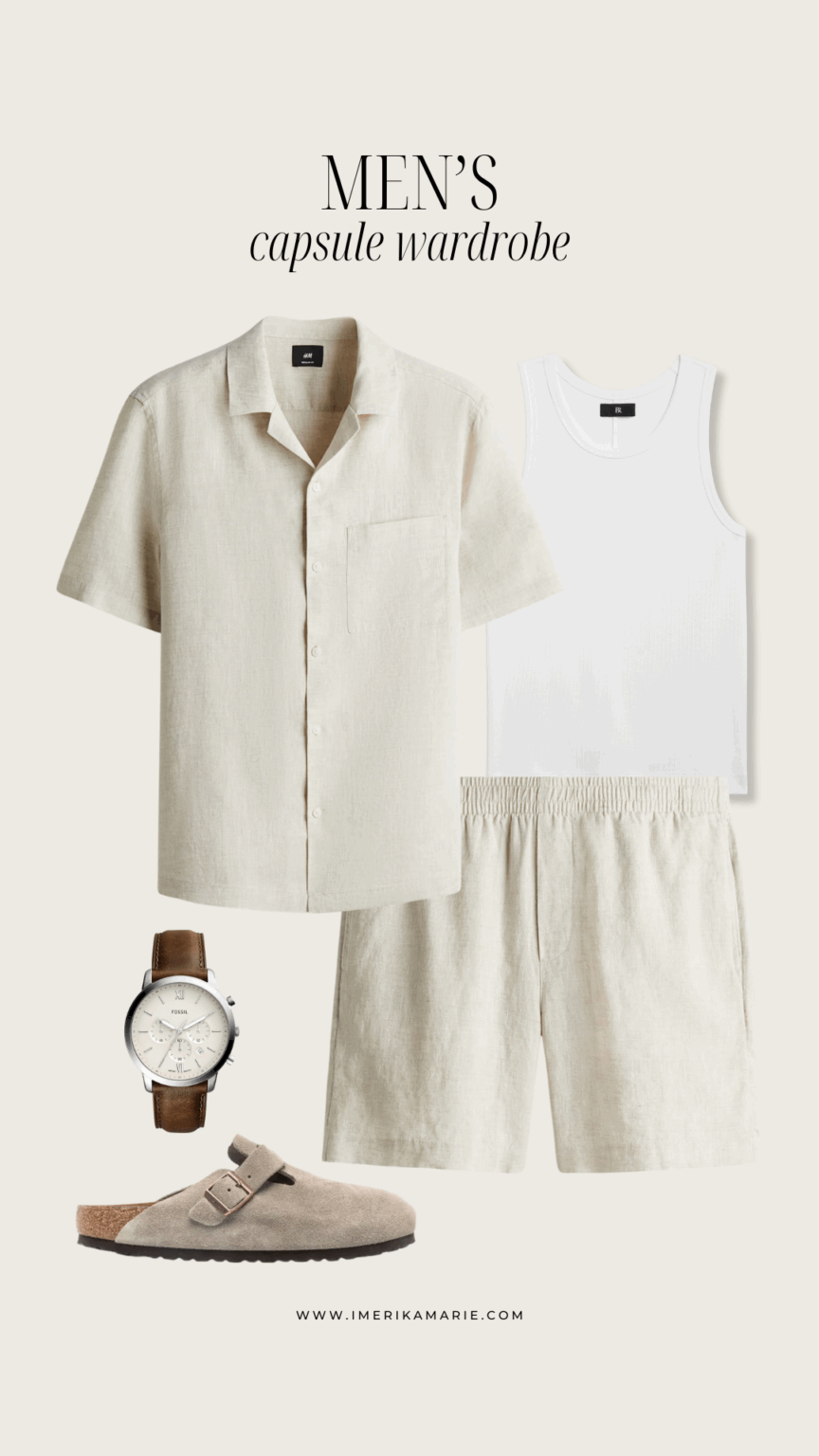 Men's Summer Capsule Wardrobe + 20 Outfit Ideas | Erika Marie