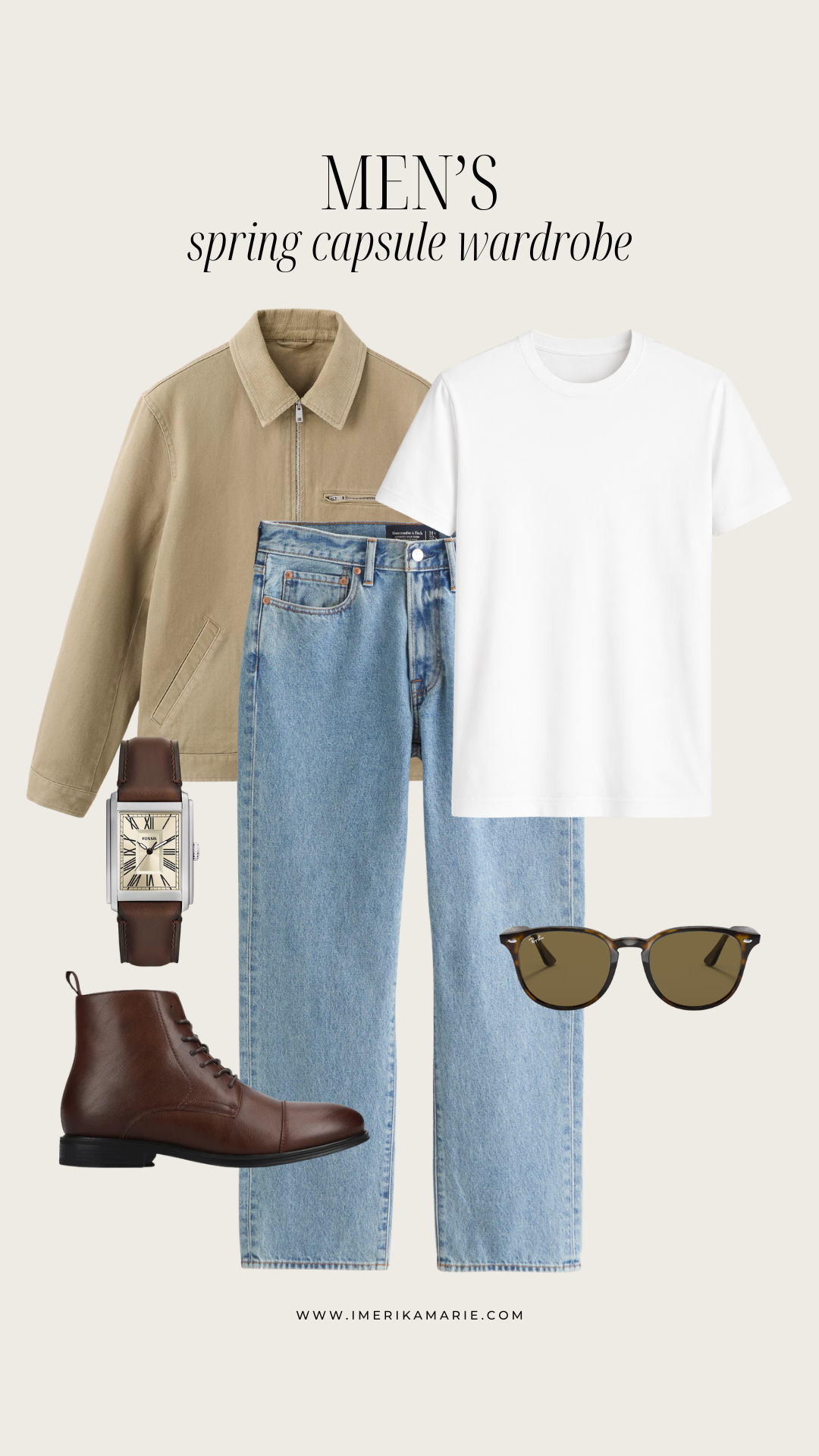 Men's Spring Capsule Wardrobe + 20 Outfit Ideas | Erika Marie
