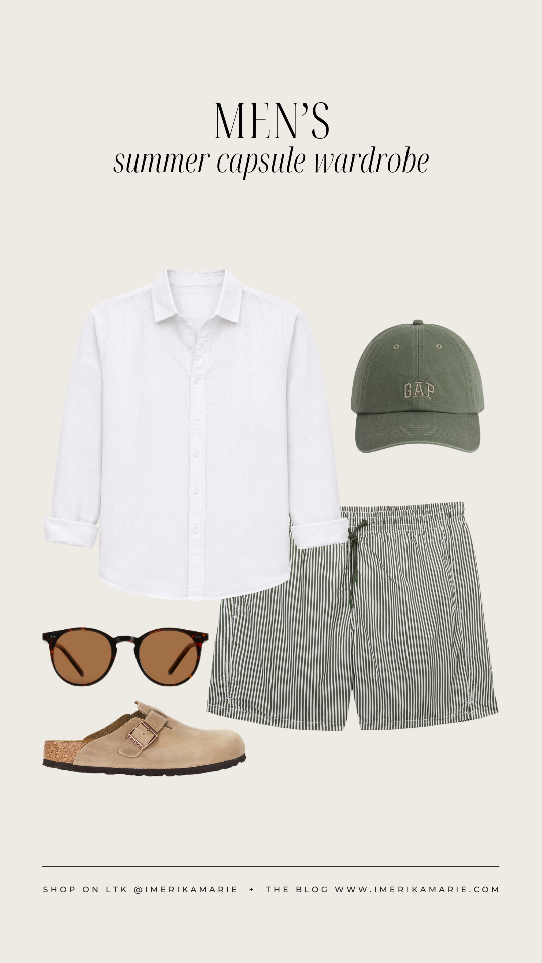Men's Summer Capsule Wardrobe + 20 Outfit Ideas | Erika Marie